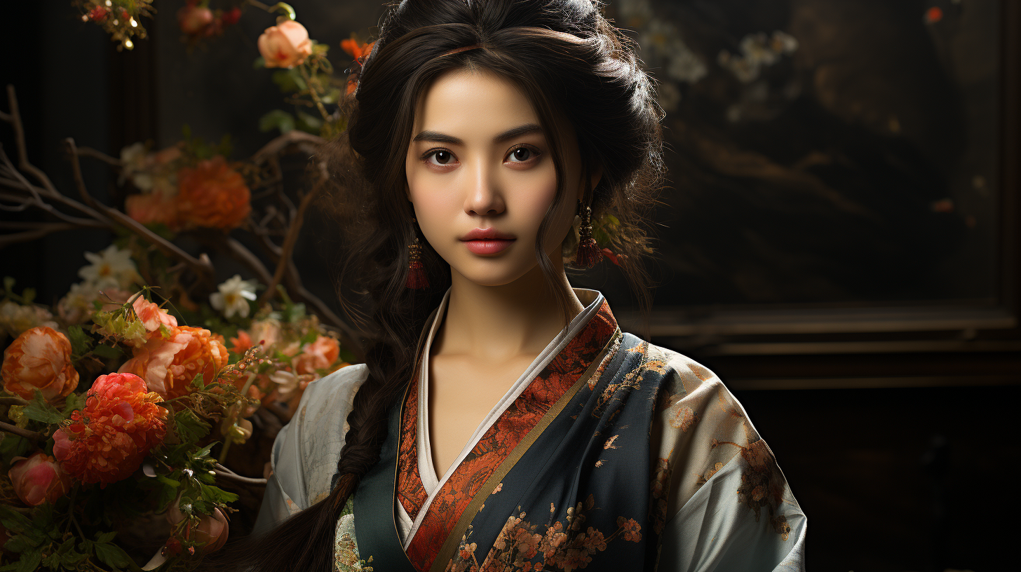 MJ（Midjourney）生成的汉服美女图有多真实 – 柒网